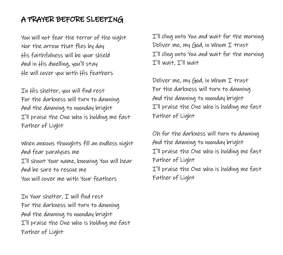 a prayer before sleeping – ericfaisonstory
